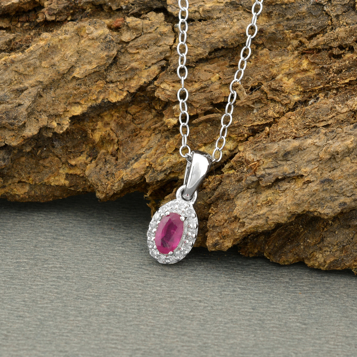 Buy Our Best Collection Natural Ruby and Diamond Hidden Bail Pendant | Chordia Jewels