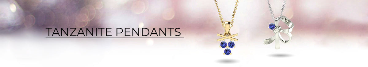 Shop Elegant Tanzanite Solitaire Pendant | Solitaire Pendant Online