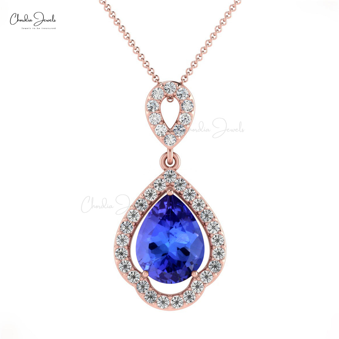 Shop Elegant Tanzanite Solitaire Pendant | Solitaire Pendant Online