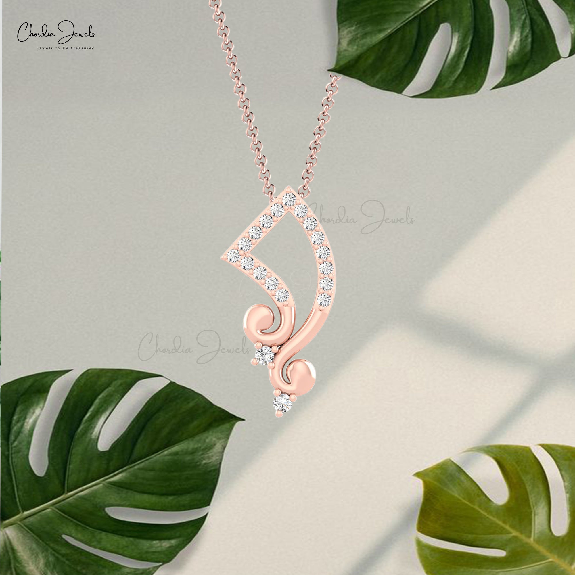 Shop Now Diamond 14k Gold Music Note Pendant at Cheap Price | Online